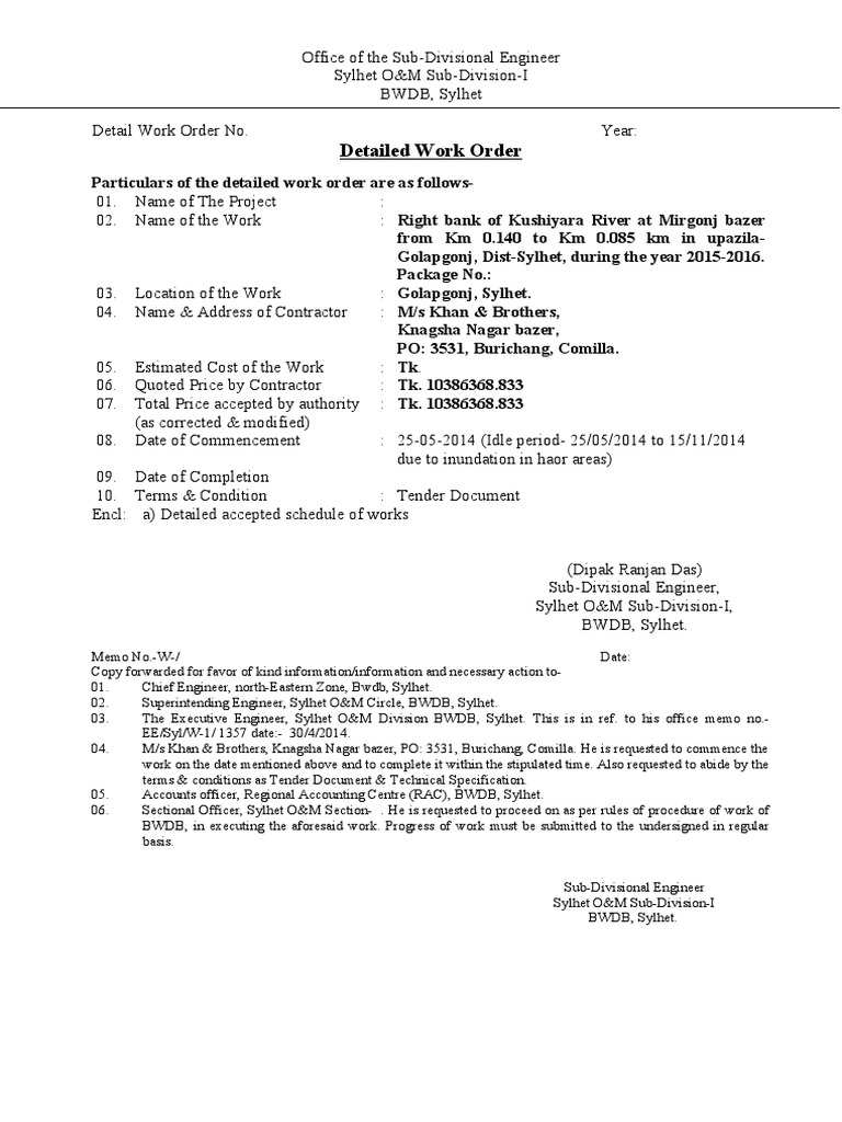 Detail Workorder For Print | PDF | Business