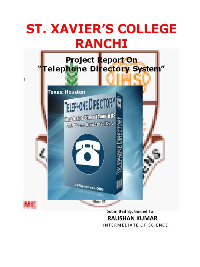 Project of Telephone Directory | Download Free PDF | Telephone Number ...