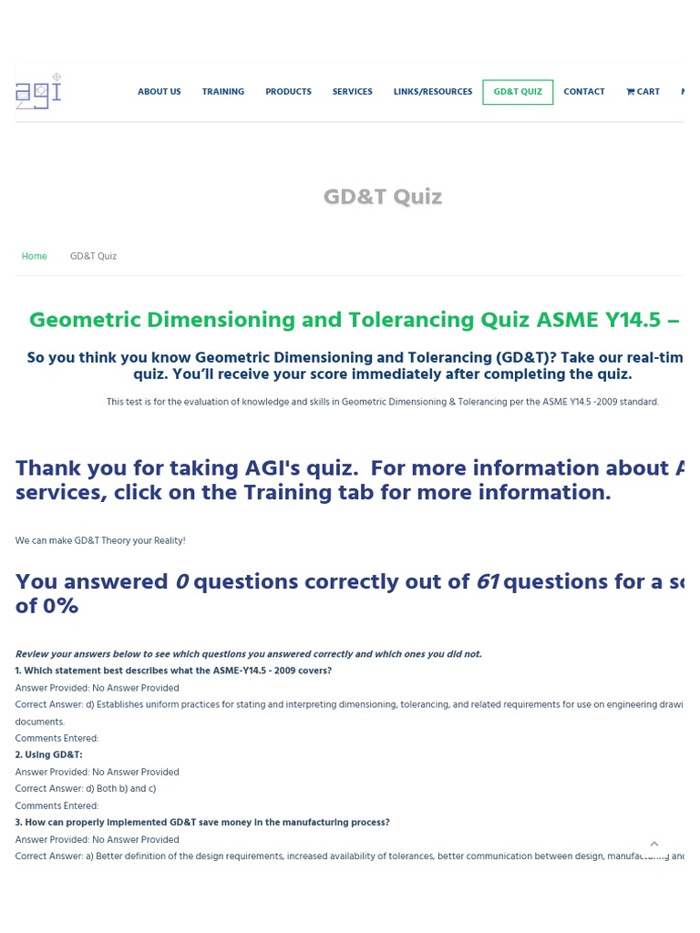 GD&T Quiz | PDF