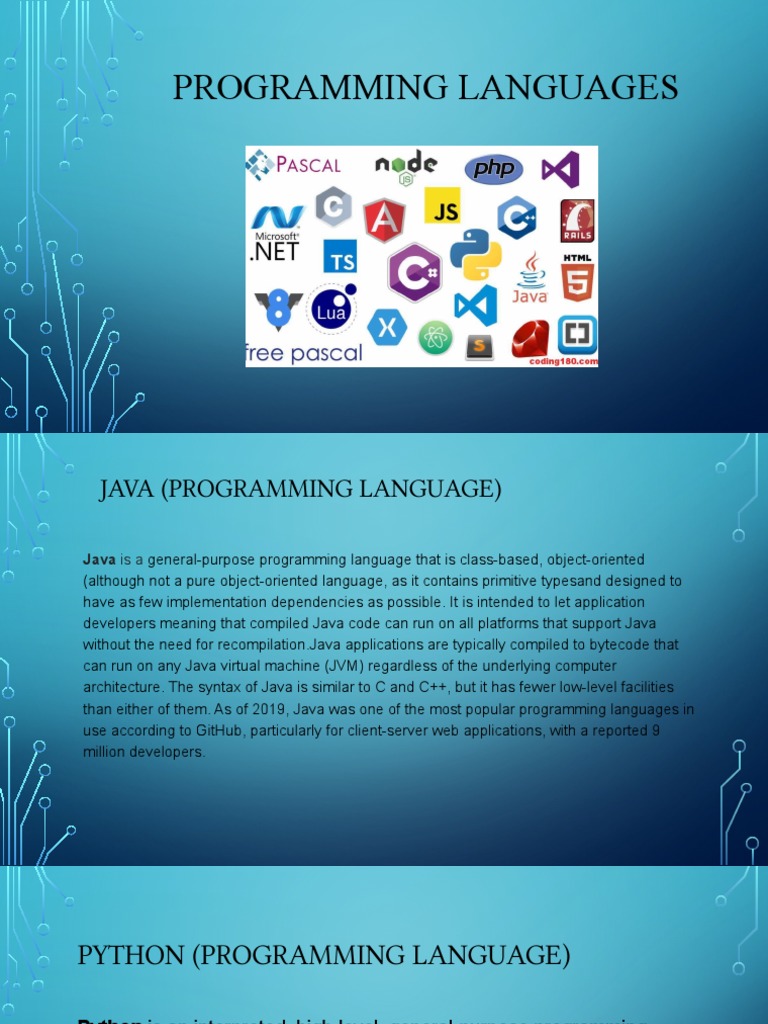 Programming Languages | PDF | Java Script | Swift (Programming Language)