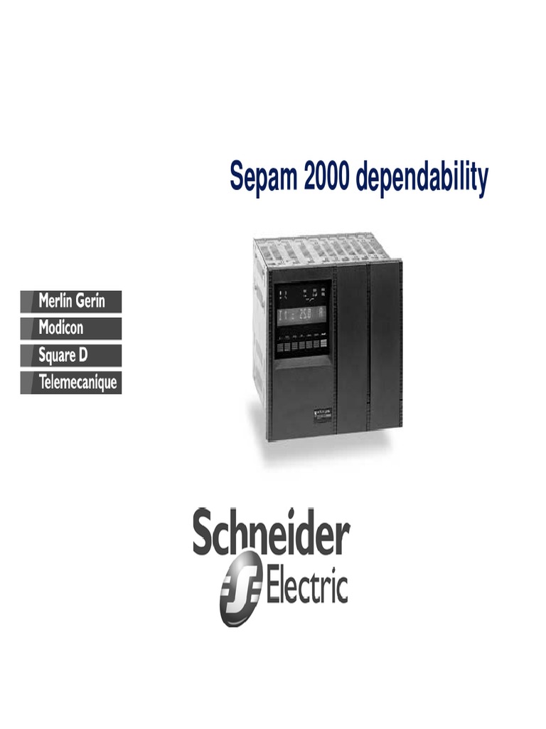 Sepam 2000 Dependability | PDF | Input/Output | Power Supply