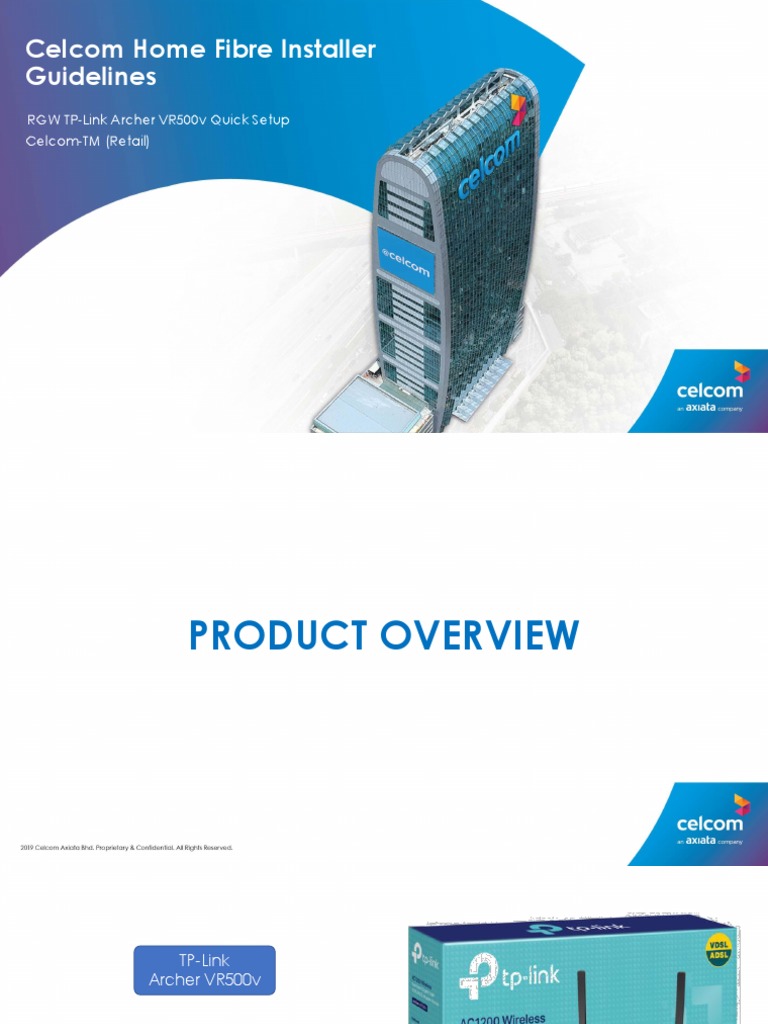 TP-Link VR500v Quick Setup (Celcom-TM) v1.1 | PDF | Wi Fi | Wireless Lan