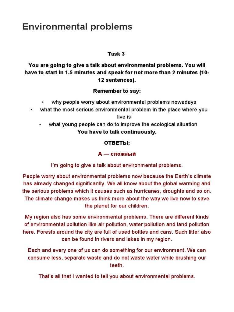 Environmental Problems | PDF | Environmental Issues | Pollution