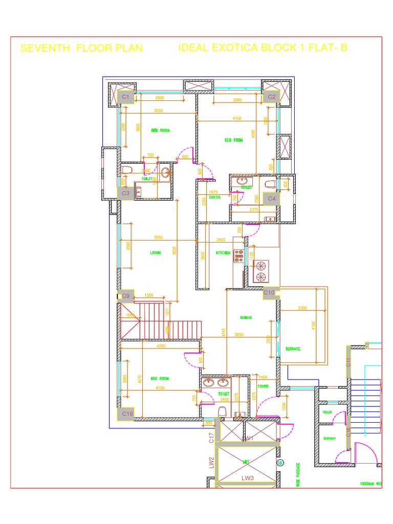 Seventh Floor Plan for Ideal Exotica B1 | PDF
