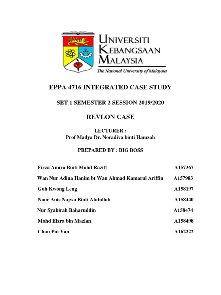 Revlon Case Study: Strategic Analysis | PDF | Margin (Finance) | Competition