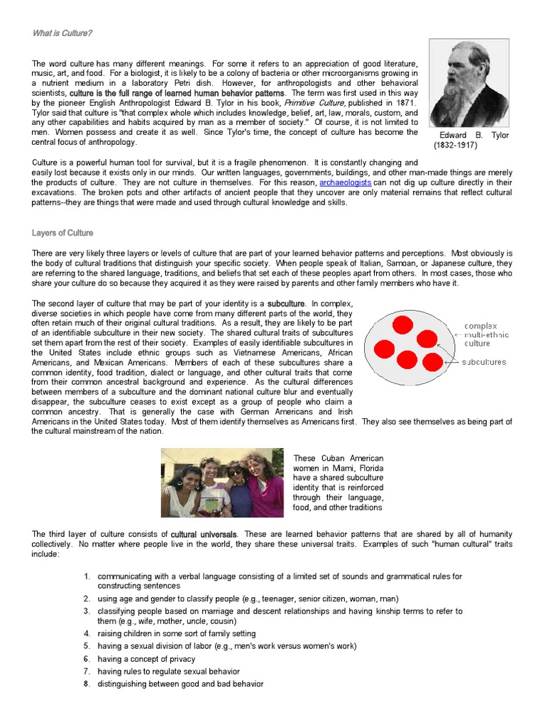 Culture Trait Examples