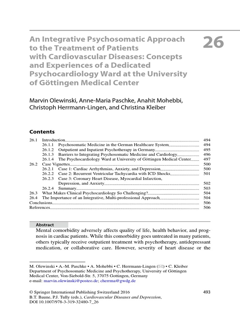 Olewinski 2016 | PDF | Psychotherapy | Psychosomatic Medicine