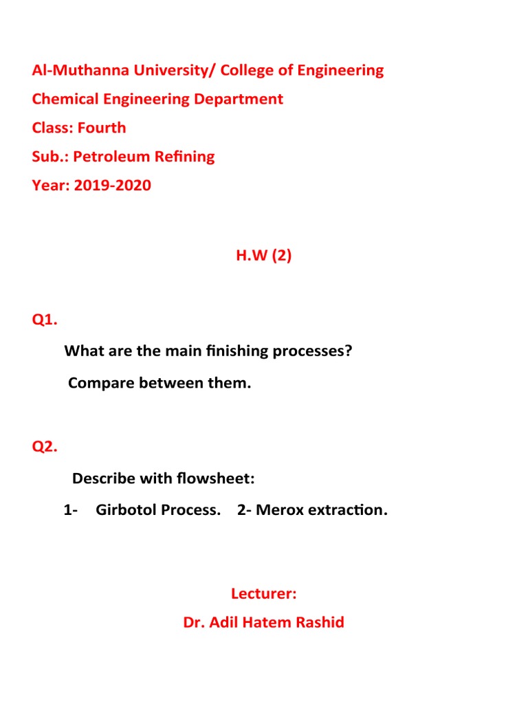 Petroleum Refining Processes Overview | PDF