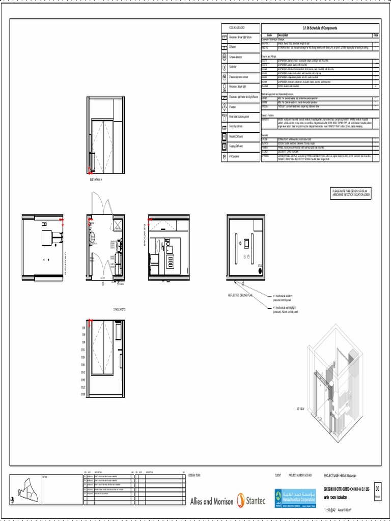 3106 Ante-Isolation-Room Rls PDF | PDF | Wall | Equipment