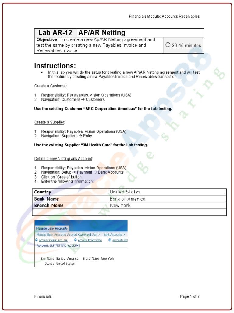 Microsoft Word - AR - 12 AP - AR - Netting PDF | PDF
