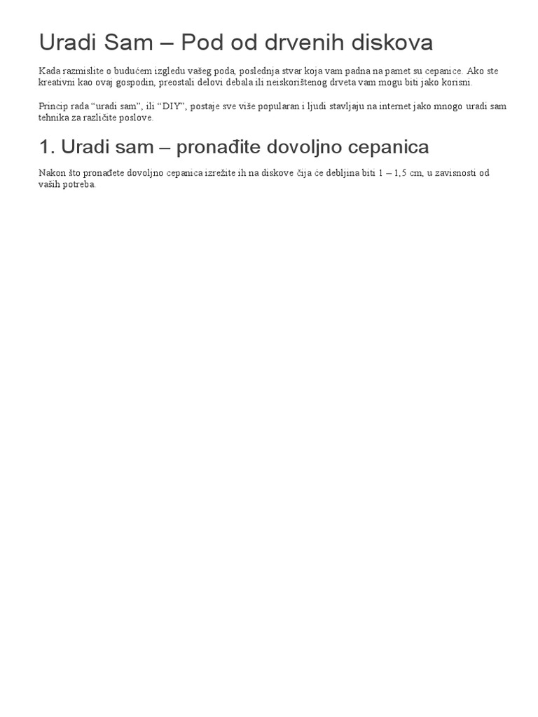 Uradi Sam | PDF