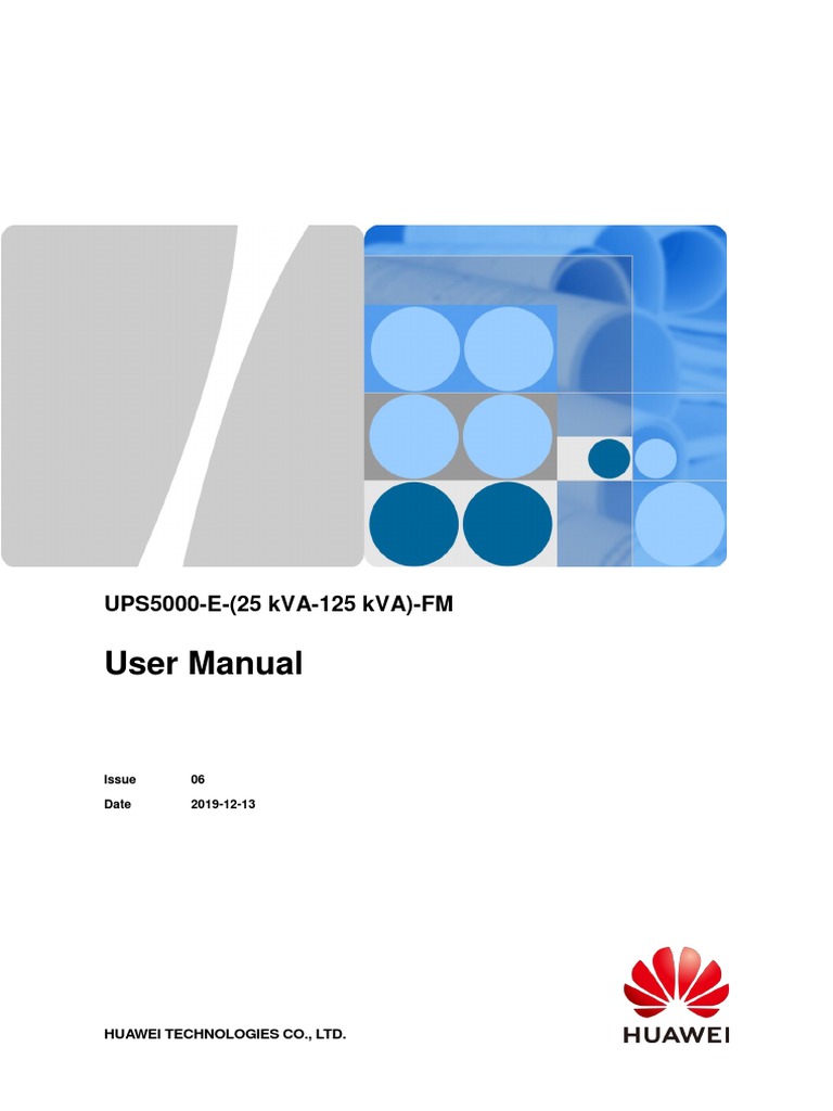 User Manual: UPS5000-E - (25 kVA-125 kVA) - FM | PDF | Electrostatic ...
