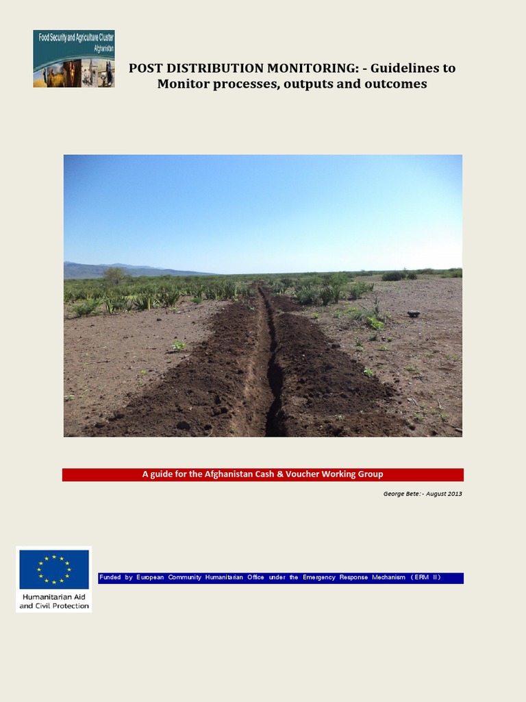 POST DISTRIBUTION MONITORING GUIDELINES - Afghan CVWG CTP Tool Kit ...