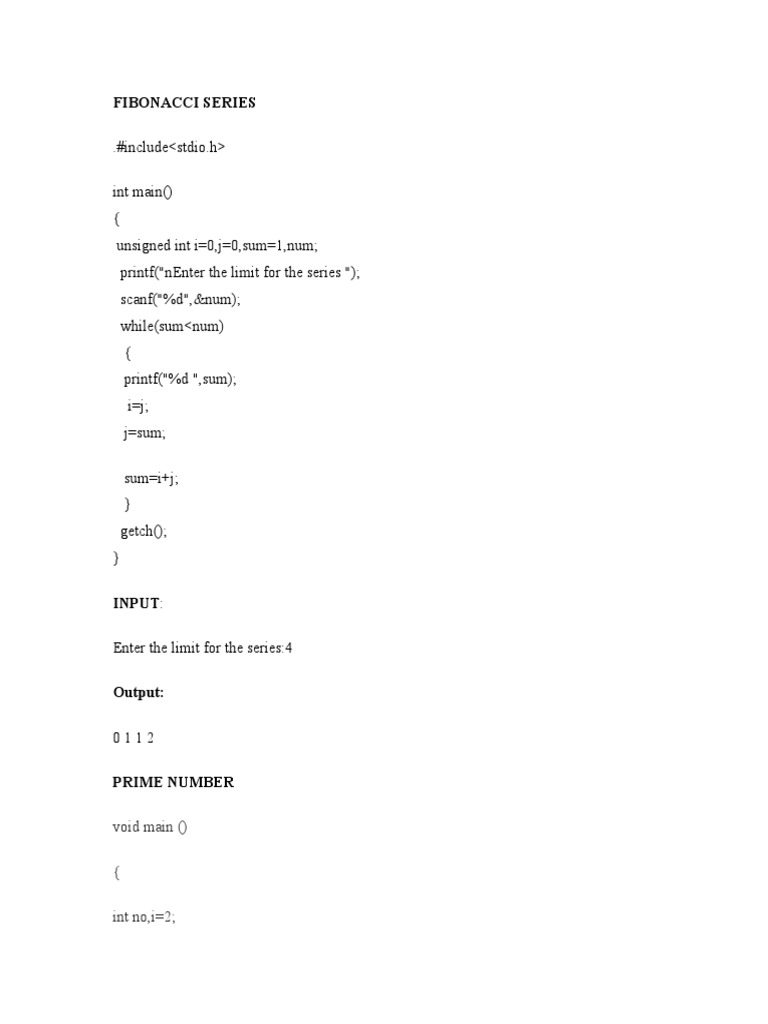 Fibonacci Series | PDF | Computer Engineering | Computer Standards