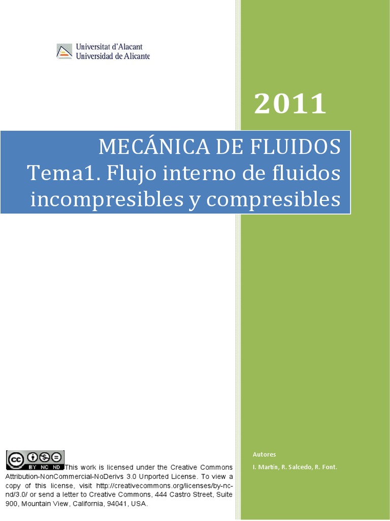 Tema1 - Flujo Interno | PDF | Viscosidad | Medida de presión