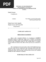 Reply Affidavit Sample | PDF | Criminal Justice | Crime & Violence