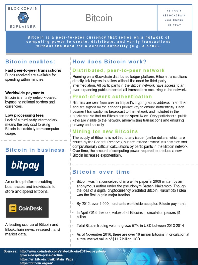 Bitcoin: How Does Bitcoin Work? Bitcoin Enables | PDF | Bitcoin ...