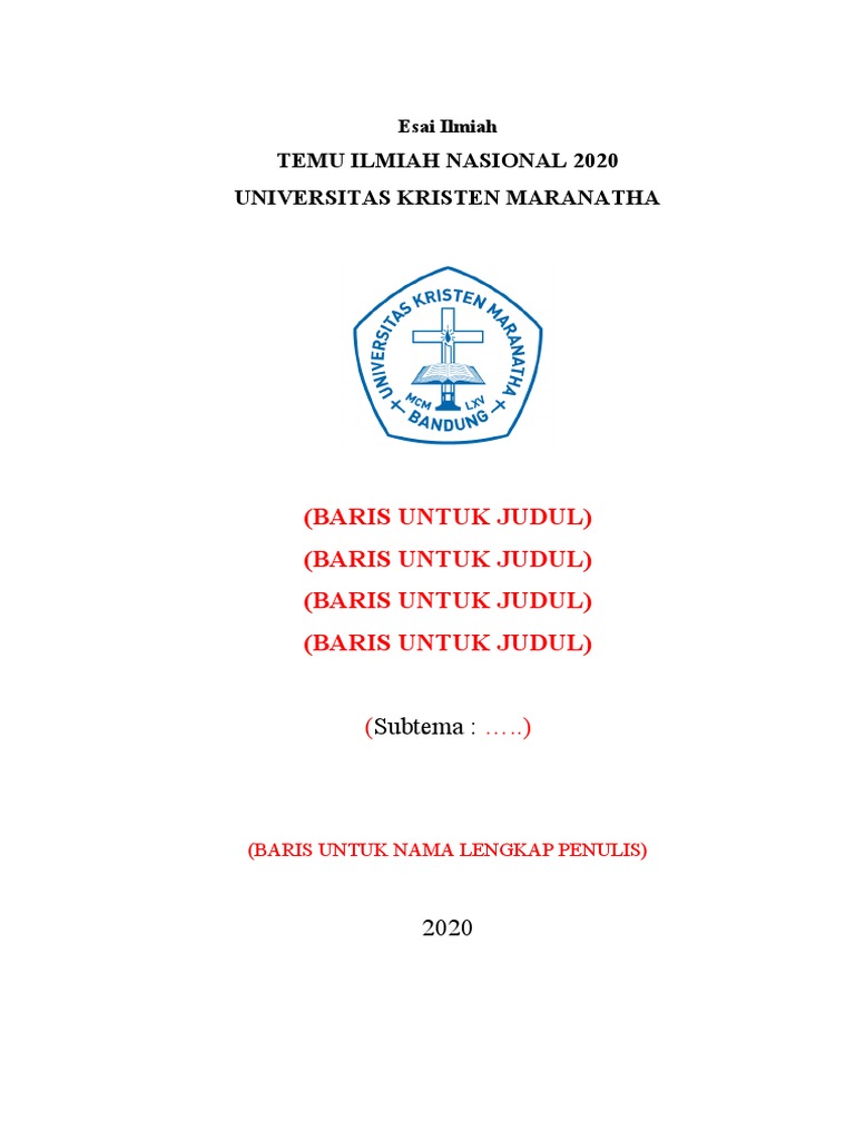 Template Esai Ilmiah Mahasiswa | PDF
