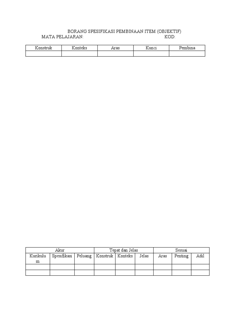 Borang Topi Kasut Bahagian A | PDF