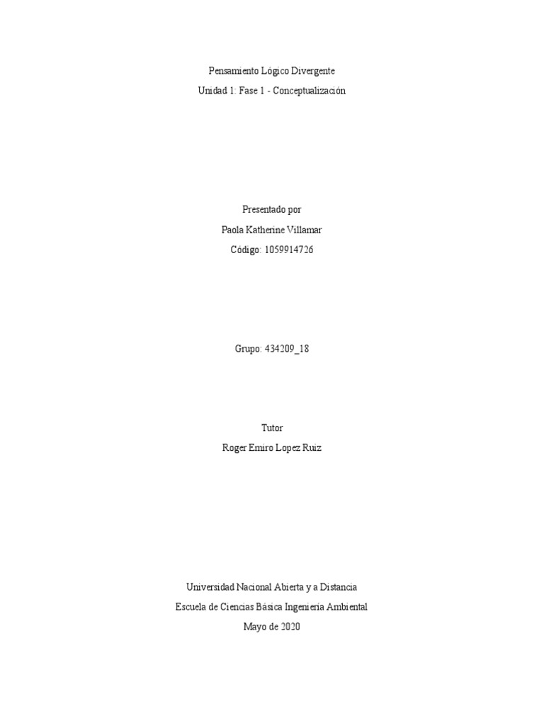 Fase 1 - Conceptualización | PDF | Pensamiento | Creatividad