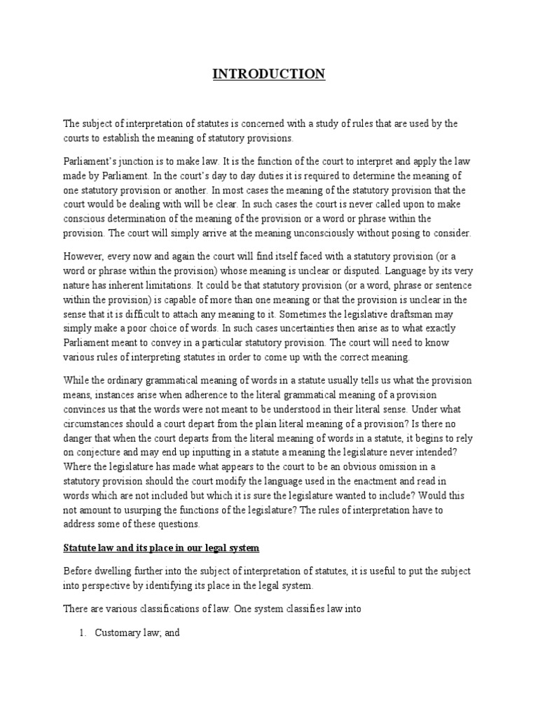 INTRODUCTION Ethics | PDF | Statutory Interpretation | By Law