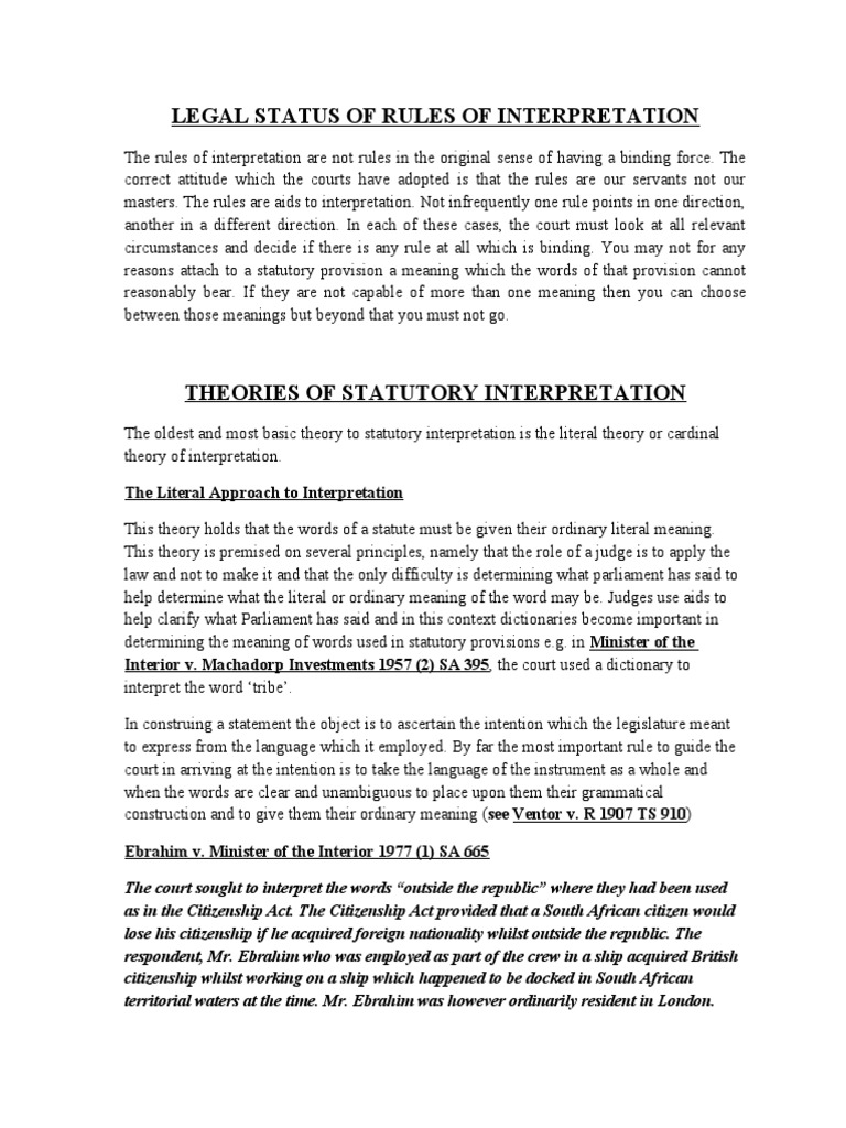 The General Rules of Interpretation | Download Free PDF | Statutory ...