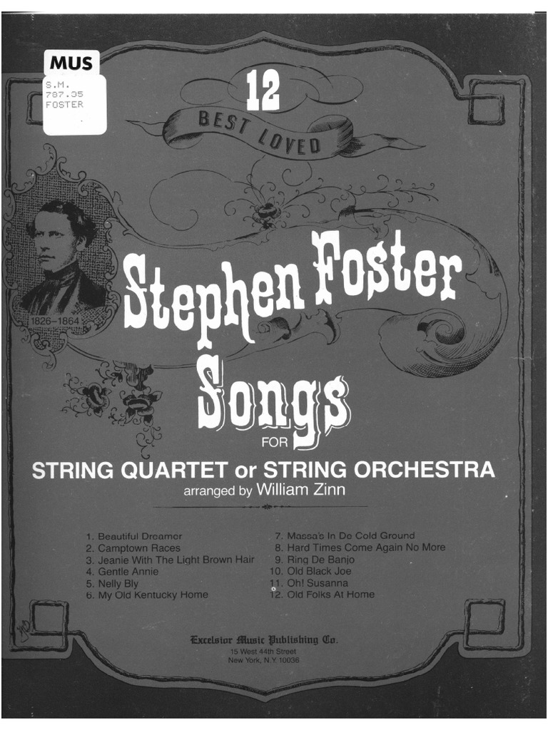 12 Songs For String Quintet - Stephen Foster | PDF
