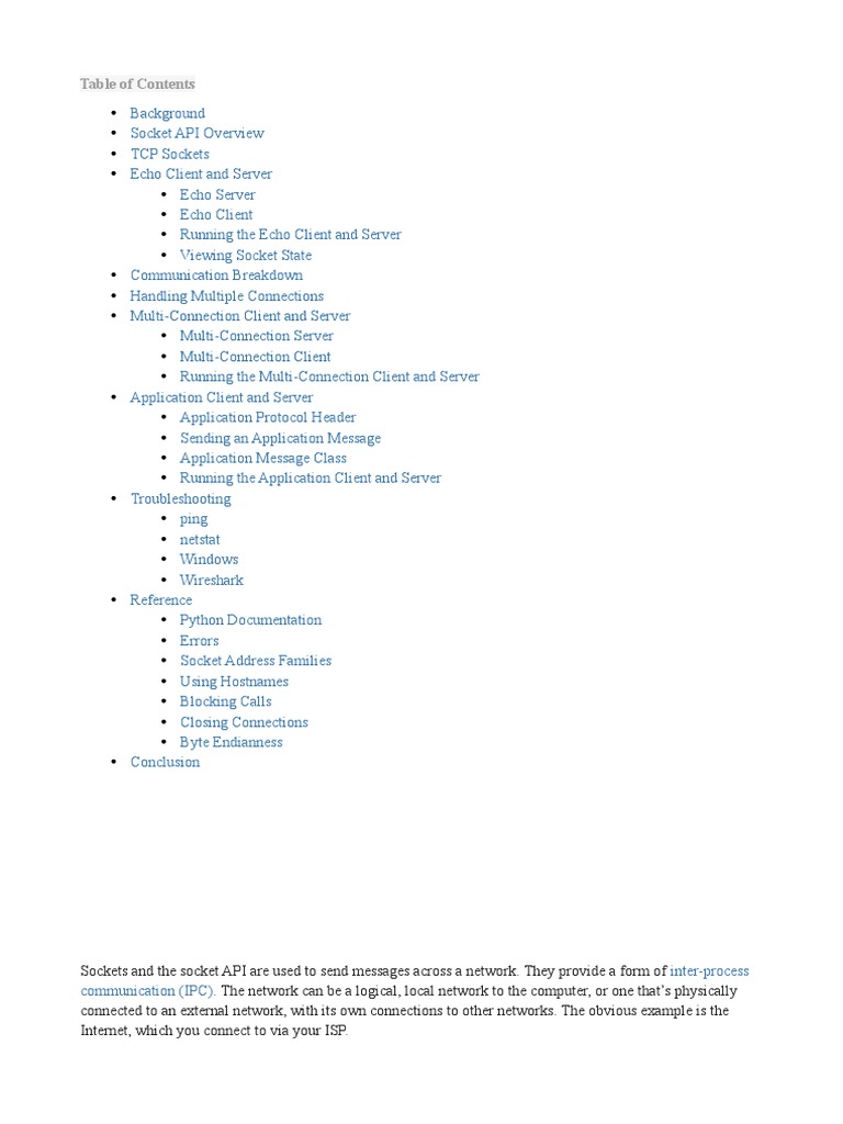 Socket Programming With Python - Odt | Download Free PDF | Port (Computer Networking ...
