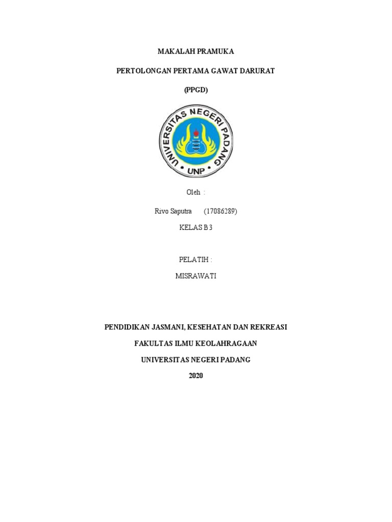 PPGD Dalam Pramuka | PDF | Kesehatan Holistik