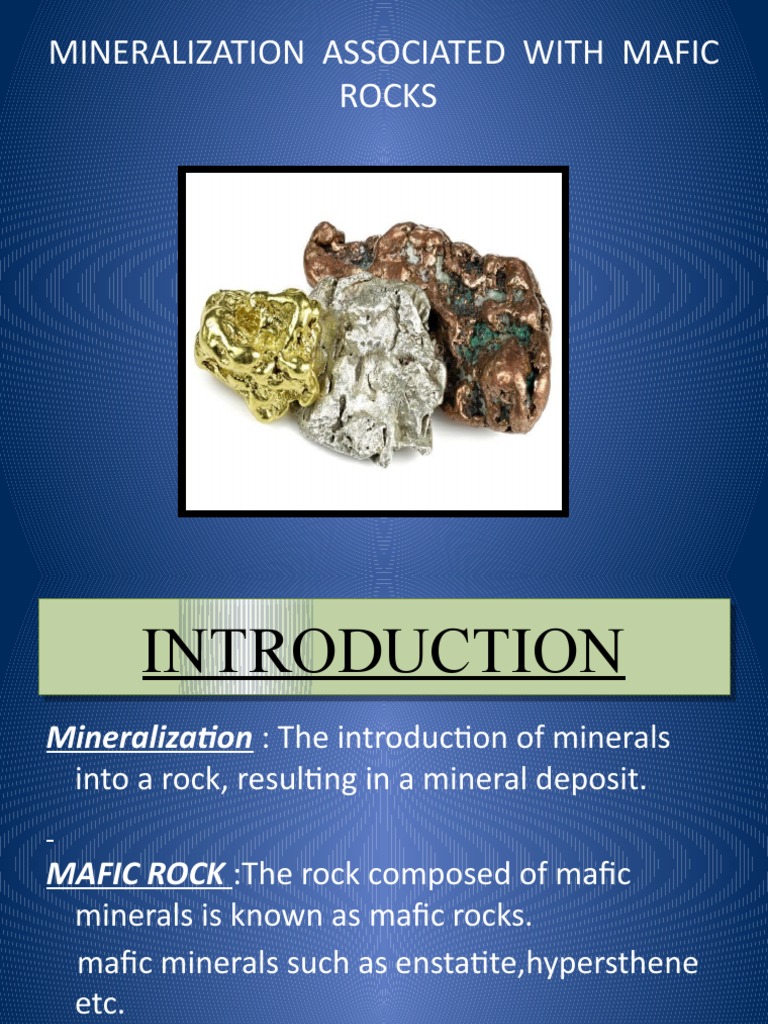 Mineralization Associated With Mafic Rocks | PDF | Mineralogy | Earth ...