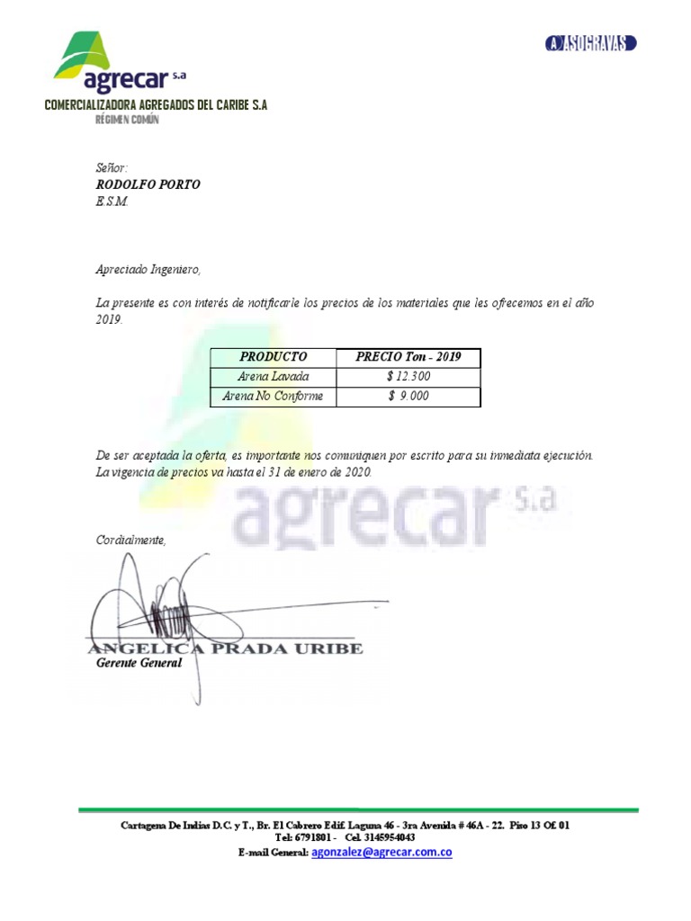 Cotizacion Rodolfo Porto | PDF