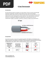 Datasheet Thermocouple Type K | PDF | Thermocouple | Physical Sciences