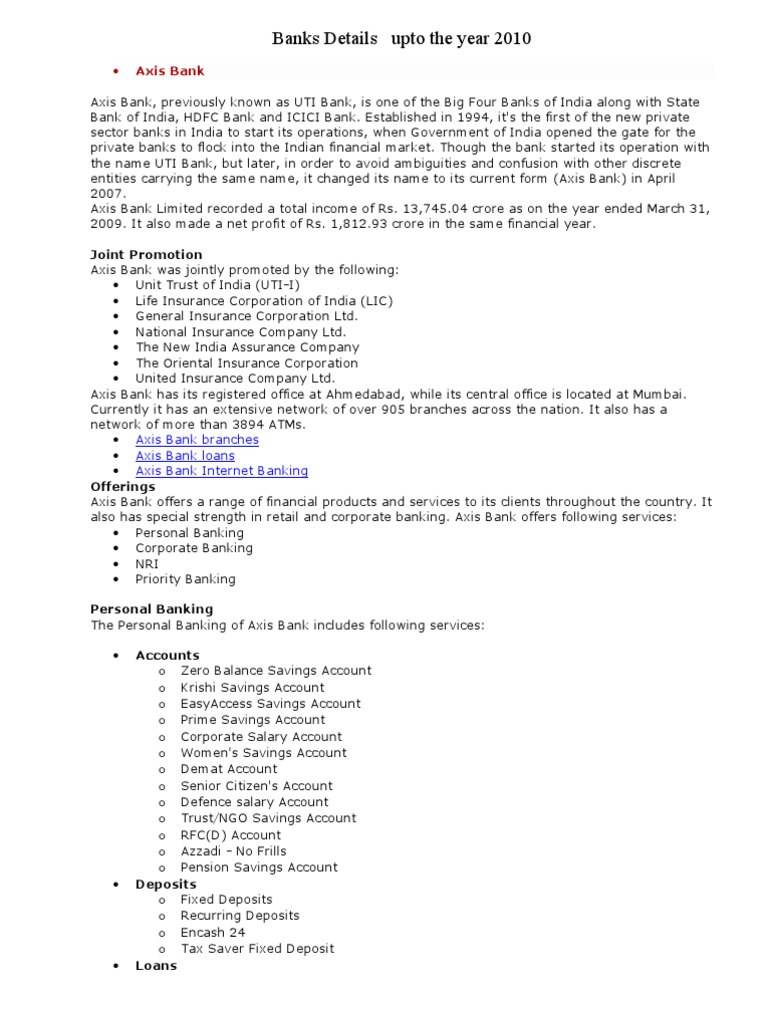 Know About Bank Details | PDF