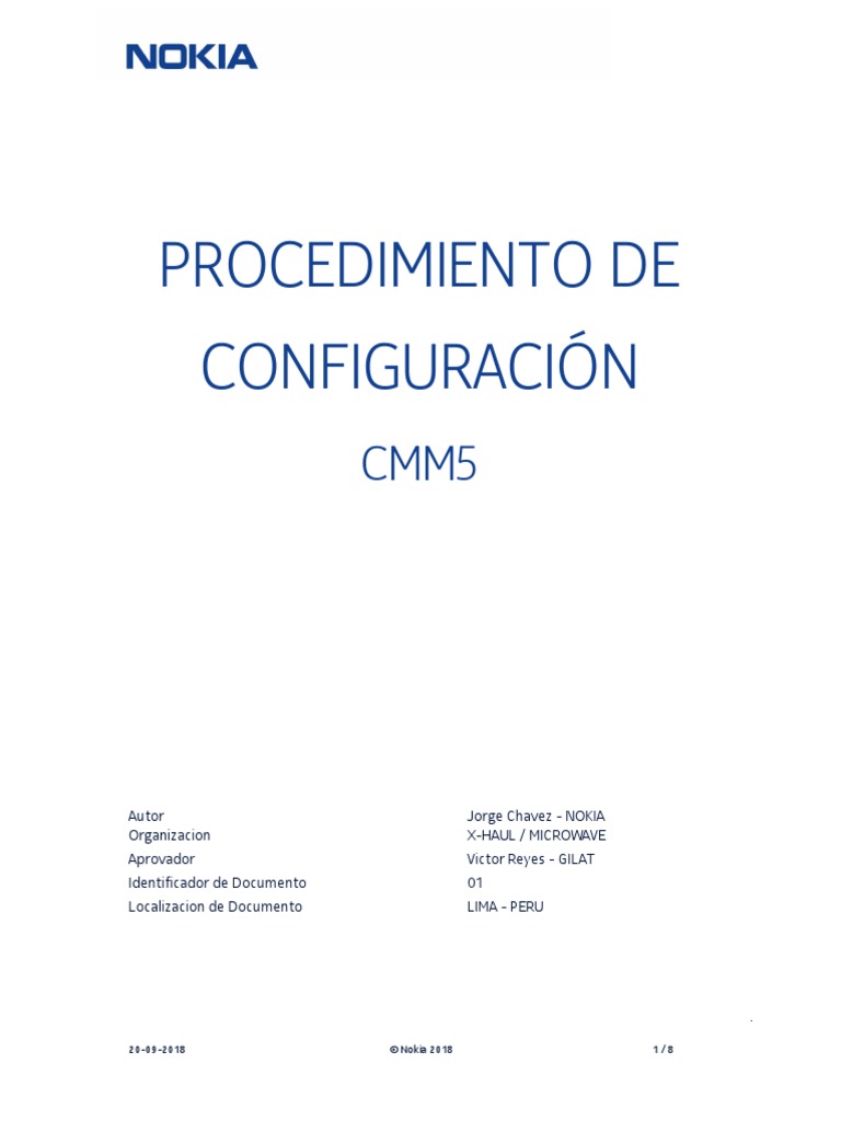 Procedimiento de Configuracion CMM5 - 190918 | PDF | Dirección IP ...