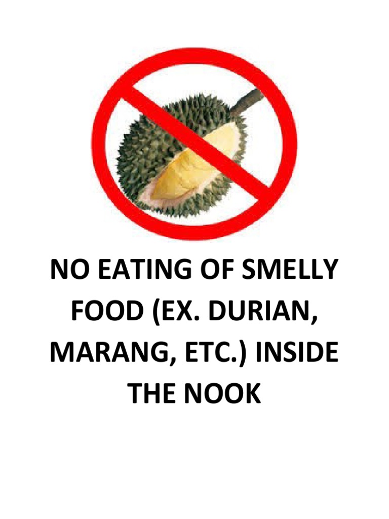 No Smelly Food Allowed Inside | PDF