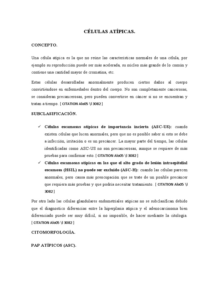 Células Atípicas: Definición y Clasificación | PDF | Cáncer | Biología ...