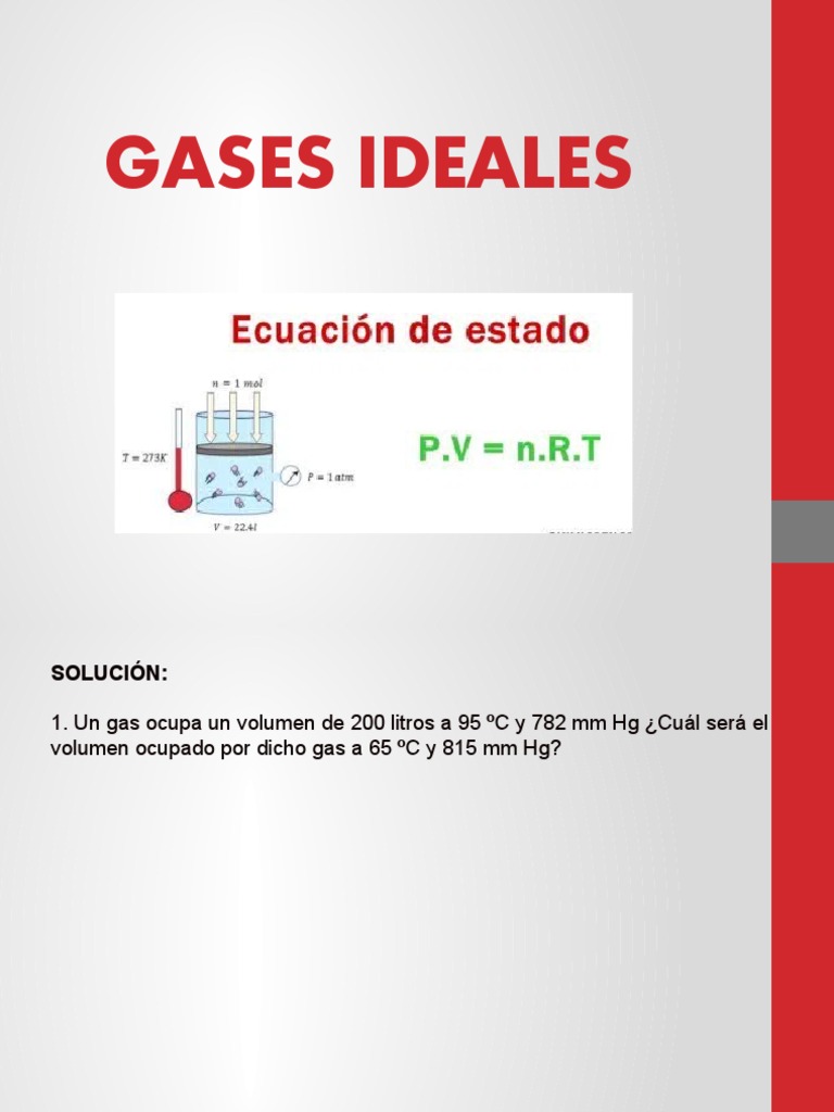 Gases Ideales | PDF | Gases | Mole (Unidad)