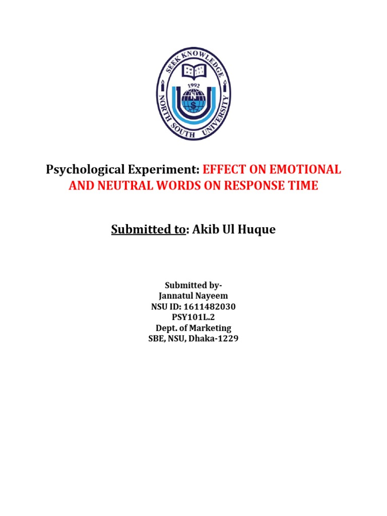 Experiment Design | PDF | Experiment | Psychology