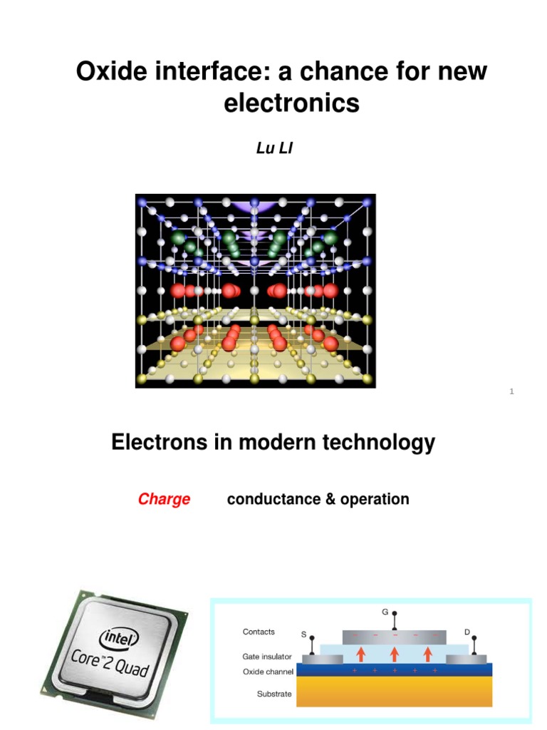 Oxide Interface: A Chance For New Electronics: Lu Li | PDF | Electrical ...