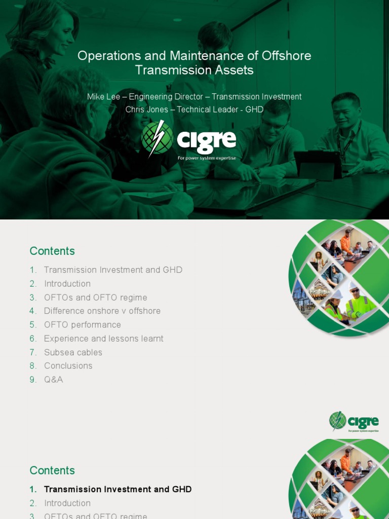 CIGRE UK July 2019 Webinar | PDF | Offshore Wind Power | Electric Power ...