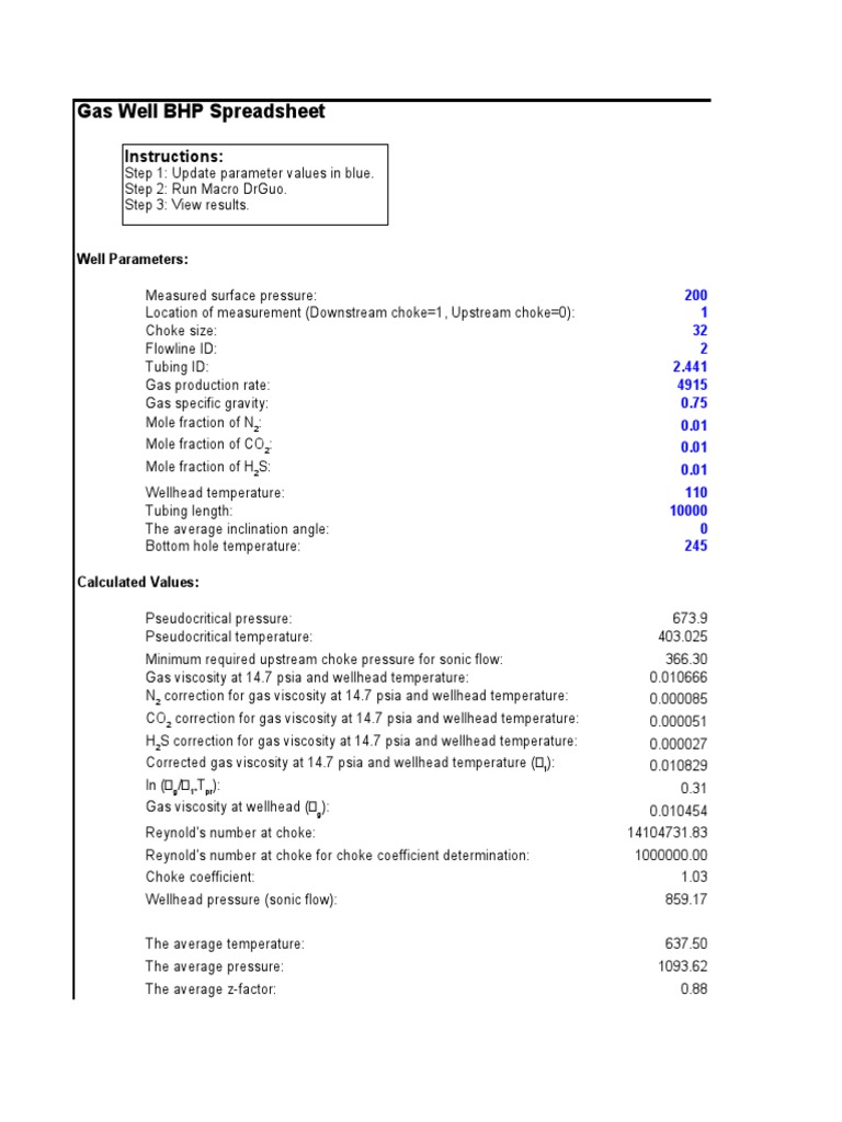 BHP-Gas Well | Download Free PDF | Viscosity | Gases