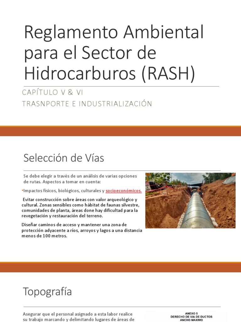 Reglamento Ambiental para El Sector de Hidrocarburos (Corregido) | PDF | Residuos | Agua