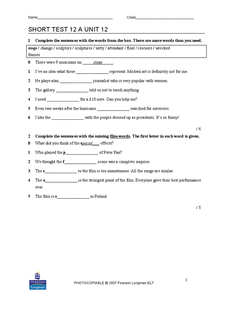 Success Test 12 | PDF