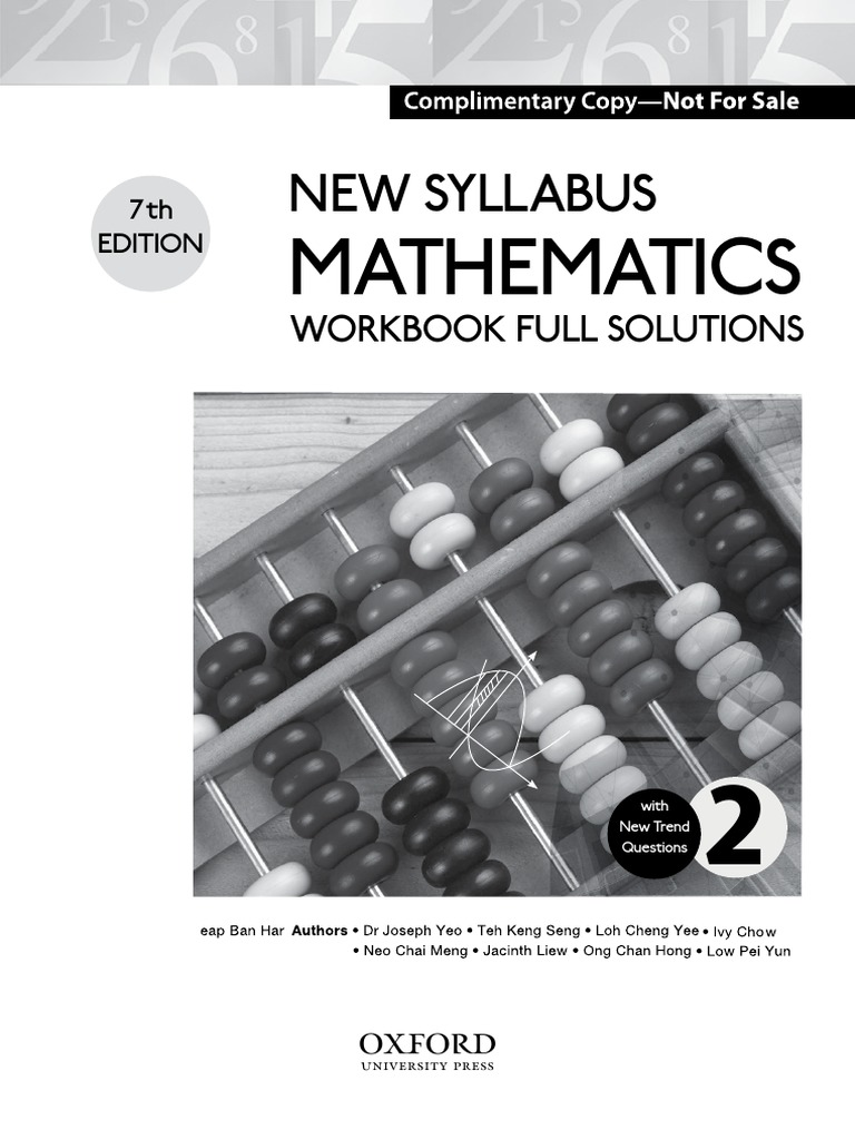 7th NEW SYLLABUS MATHEMATICS WORKBOOK FULL SOLUTIONS ANSWERS Chapter 1 ...
