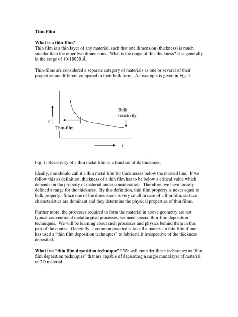 Introduction-Thin Films | PDF | Thin Film | Materials Science