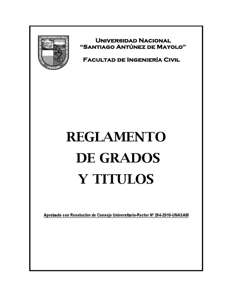 Reglamento de Grados y Titulos de La Fic | PDF | Licenciatura | Titulo academico