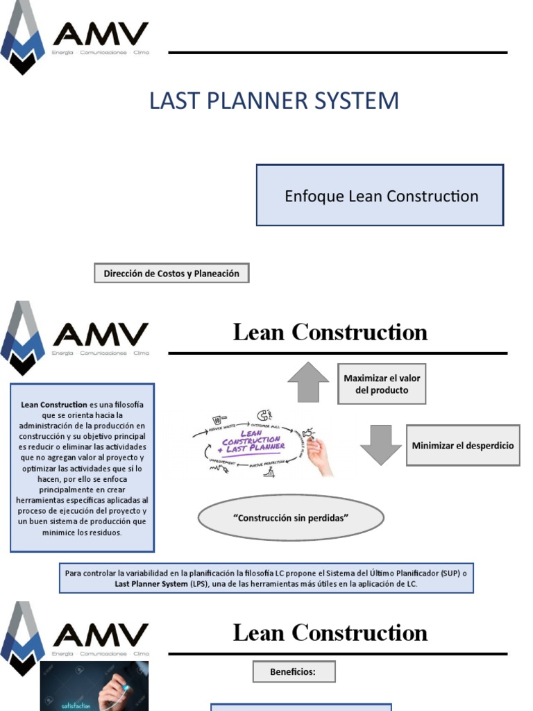 Presentación LAST PLANNER | PDF | Planificación | Calidad (comercial)