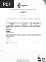 Certificado Eps Compensar | PDF