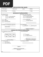 Application For Leave Form (CSC Form 6) | PDF