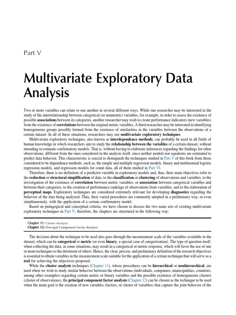 Multivariate Exploratory Data Analysis | PDF | Cluster Analysis | Regression Analysis